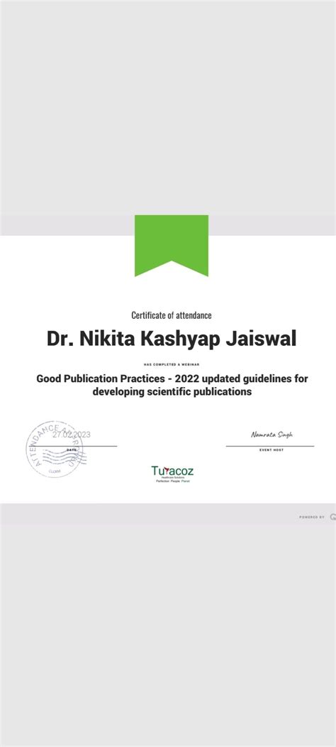 Dr Nikita Kashyap Jaiswal On Linkedin Turacoz Thankyou