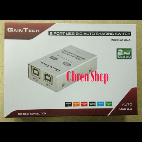 Jual GAINTECH USB 2 0 Auto Sharing Switch 2 Port Jakarta Pusat Obren Shop Tokopedia