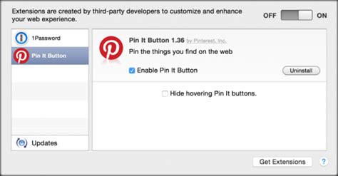 Disable Hovering “pin It” Button In Safari