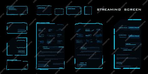 premium vector set of frames callouts and titles modern dialog hud