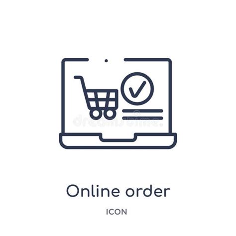 Linear Online Order Icon From Ecommerce And Payment Outline Collection Thin Line Online Order