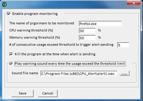 Windows CPU Usage Monitor And Alert Freeware