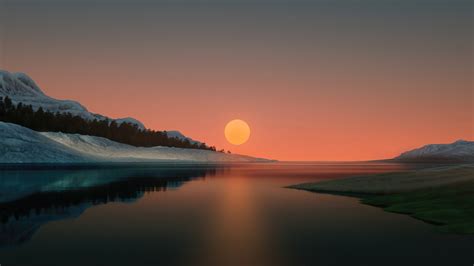 Sunset Wallpaper 4k Windows 11 Dusk Lake