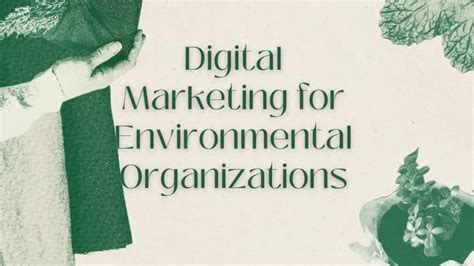 Marketing For Environmental Organizations And Nonprofits