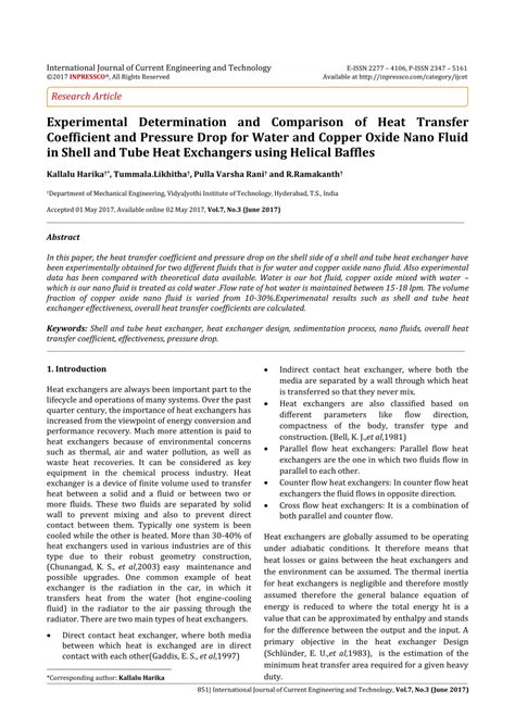 Pdf Experimental Determination And Comparison Of Heat Transfer