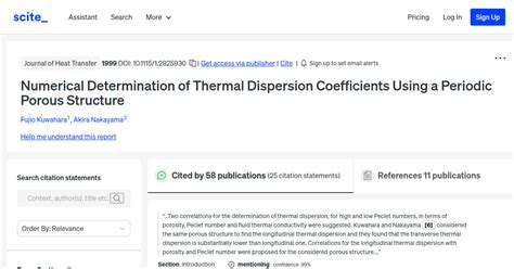 Numerical Determination Of Thermal Dispersion Coefficients Using A Periodic Porous Structure