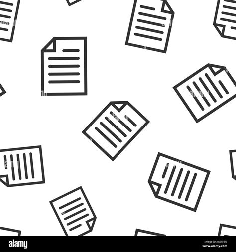 Document Note Icon Seamless Pattern Background Paper Sheet Vector Illustration Notepad
