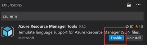 Azure Resource Manager Tools For Visual Studio Code