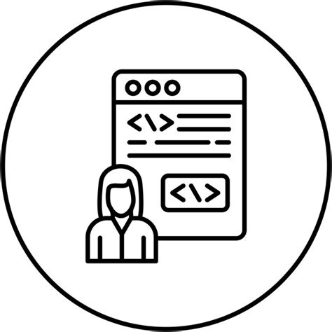 Premium Vector Citizen Developer Female Icon Vector Image Can Be Used