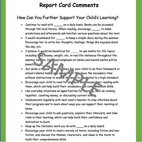 Mash Class Level Over 200 Sample Report Card Comments