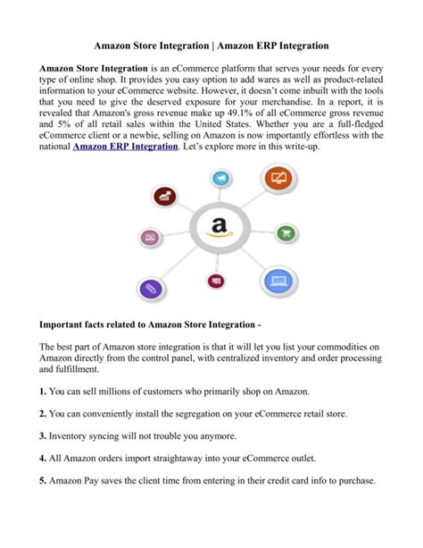 Ppt Amazon Seller Central Integration Amazon Order And Inventory