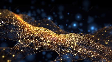 점과 선이 파도처럼 상호 연결된 빅 데이터 네트워크의 3d 렌더링 네트워크 패턴 디지털 패턴 기술 패턴 배경 일러스트 및