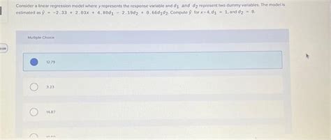 solved consider a lnear regression model where y represents