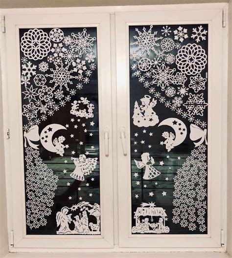 Zdjęcie Шаблоны трафаретов Трафареты Украшение окон