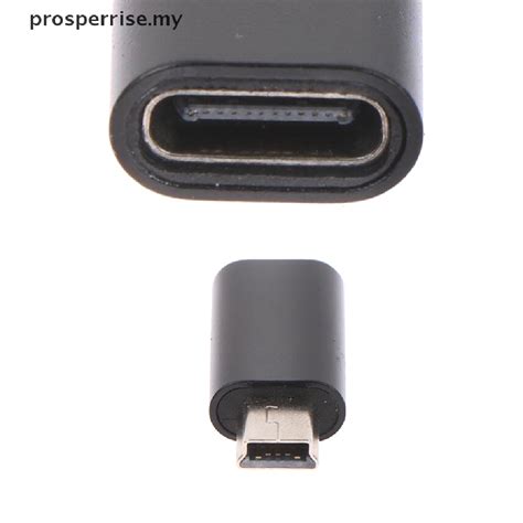 Prosperrise Mini 5 Pin USB Adapter B Male To USB Type C Female Data Data Transfer Connector