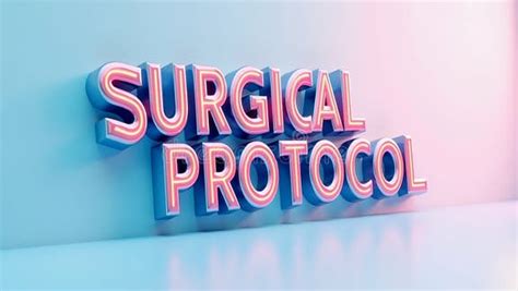 Surgical Protocol Guidelines In A Modern Design With Soft Color Tones And Clean Aesthetics Stock