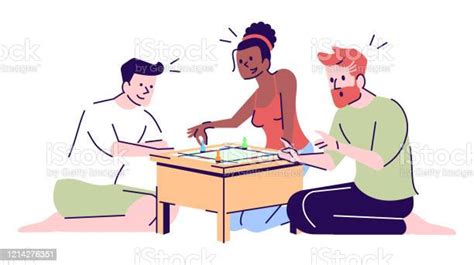 친구 재생 모노폴리 플랫 벡터 일러스트레이션입니다 소년 함께 테이블 게임을 즐기는 소녀 흰색 배경에 윤곽 요소와 비즈니스 기술 고립 만화 캐릭터를 훈련 보드게임에 대한 스톡