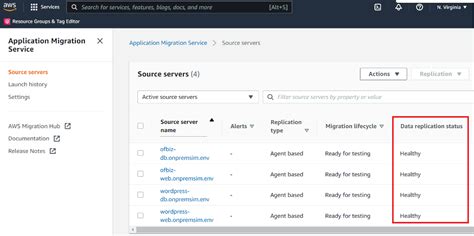 Migration Factory ウェブコンソールを使用した自動移行アクティビティのリスト Aws での Cloud Migration