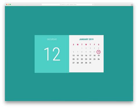 HTML Calendar Designs To Easily Organize Goals Events