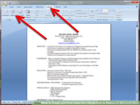 How To Create And Print Labels For A Single Item Or Address In Microsoft Word
