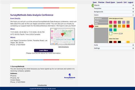 Customize The Colors In Your Newsletter Surveymethods Knowledge Base