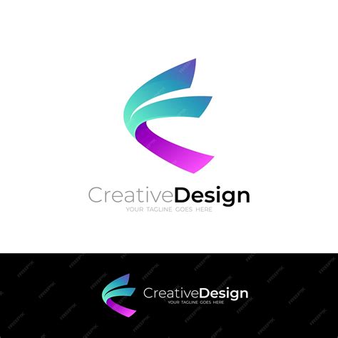 Premium Vector Abstract Letter E Design Template 3d Colorful Style