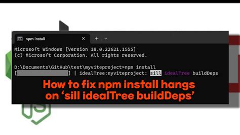 How To Fix Npm Install Hangs On Sill IdealTree BuildDeps YouTube