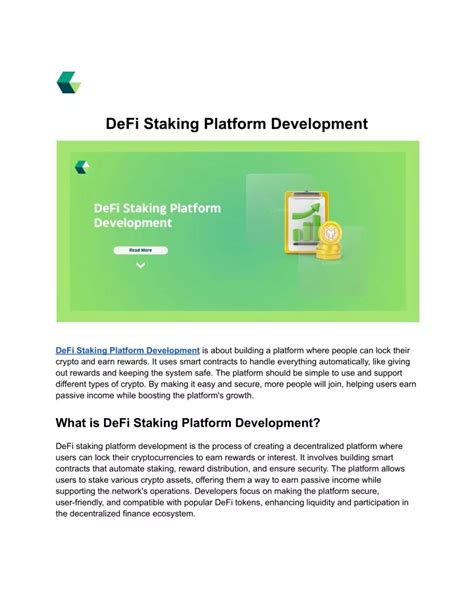 Ppt Defi Staking Platform Development Powerpoint Presentation Free