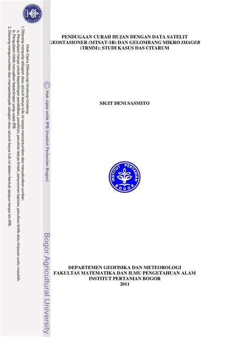 Pdf Rainfall Estimation Based On Geostationary Mtsat 1r And Microwave Imager Trmm Satellite