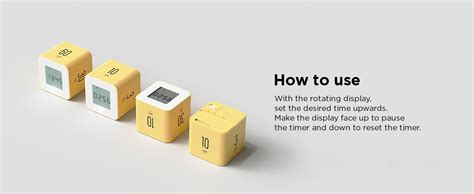 mooas multi cube timer clock mint rotating flip gravity