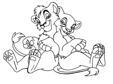 Lion King Coloring Pages Kiara And Kovu