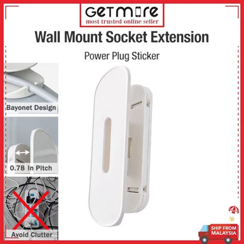 Wall Mounted Trailing Socket Extension Outlet Power Strip Holder Fixator Cable Plug Socket