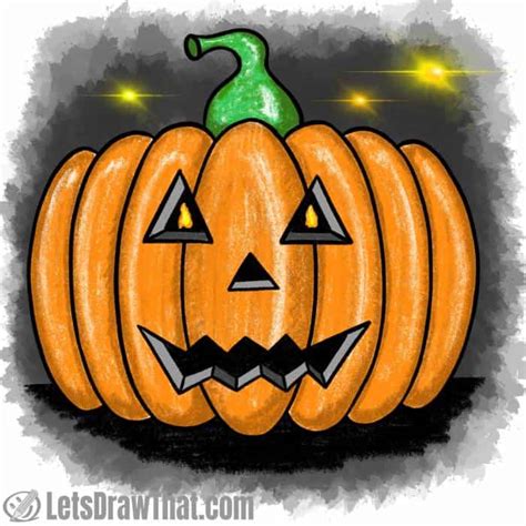Drawing Pumpkin Faces For Halloween
