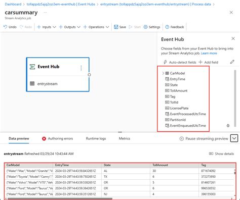 Build Real Time Dashboard With Azure Stream Analytics No Code Editor