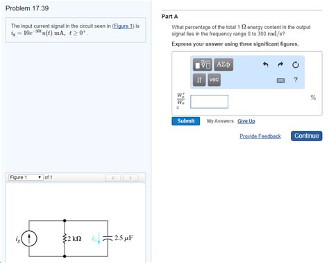 Solved Problem 1739 Part A He Input Current Signal In The