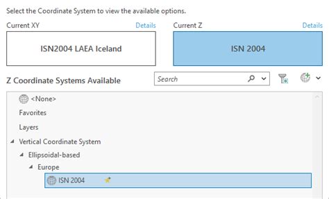Find The Right Projection With Filters In ArcGIS Pro