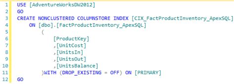 Columnstore Index In Sql Server