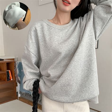 아더먼데이 융기모🐼 10color 박스핏 라운드 무지맨투맨 남여공용 유니섹스 겨울 기모맨투맨