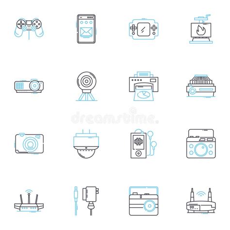 Smart Homes Linear Icons Set Automation Integration Security