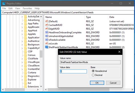 Enable Or Disable News And Interests Taskbar Widget