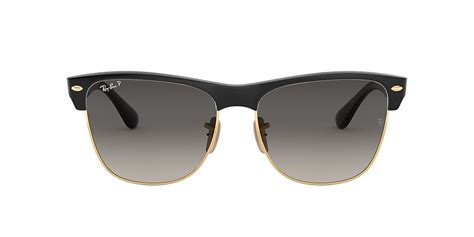 Ray Ban Rb4175 Clubmaster Oversized 57 Polarized Grey Gradient And Black