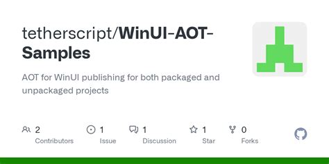 Github Tetherscriptwinui Aot Samples Aot For Winui Publishing For Both Packaged And