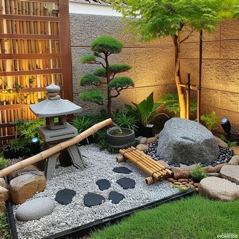 Zen Garden With Rocks And Trees