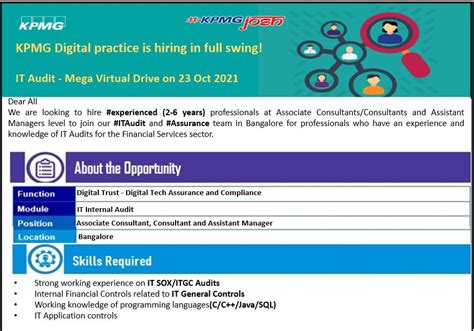 arun john sunny on linkedin hiring hiringalerts openings itaudit