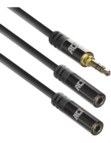 ACT Professional Audio Splitter Mini Jack Male To Mini Jack Female Metal Plugs Meter