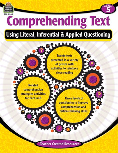 Comprehending Text Using Literal Inferential Applied Quest 5 Tcr8248 Teacher Created Resources