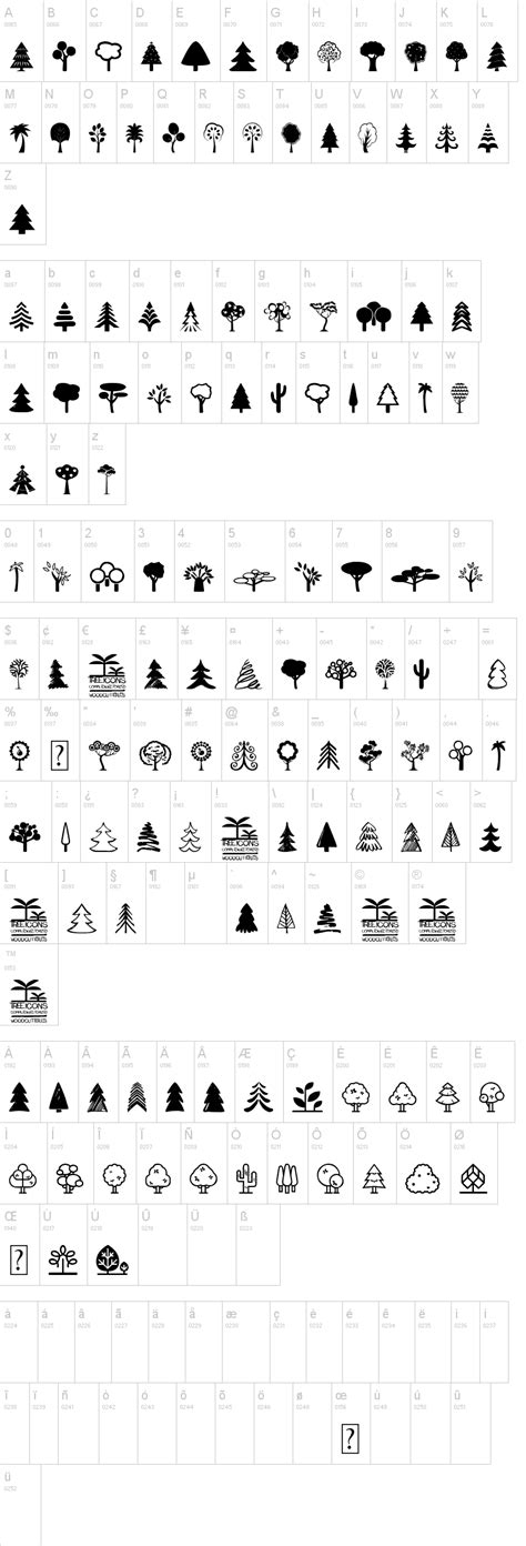 Tree Icons Font Dafont Com