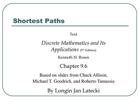 ppt shortest paths powerpoint presentation free download id 1793885