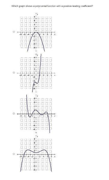 Which Graph Shows A Polynomial Function With A Positive Leading