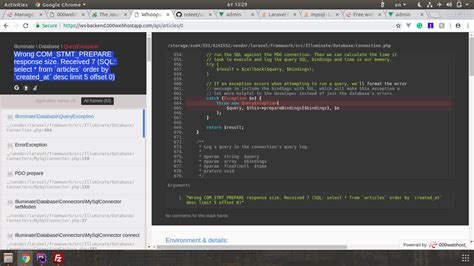 Laravel Solution Laravel Error Wrong Comstmtprepare Response Size